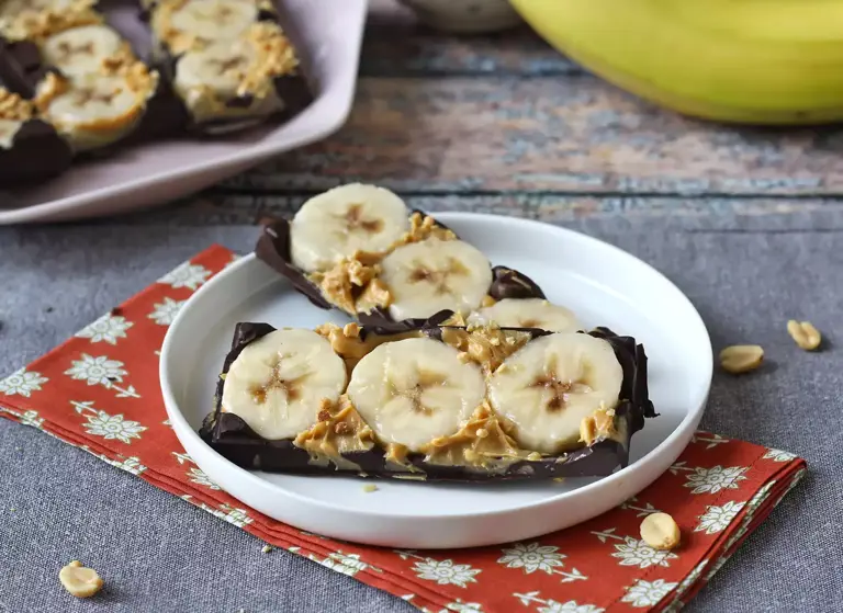 Mini banana, peanut butter and chocolate bars, ultra gourmet with no ...