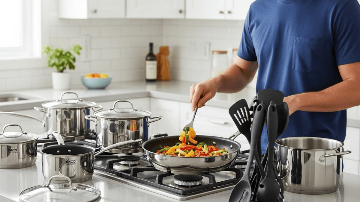 Suburbia remata batería de cocina antiadherente convencional 12 piezas ...