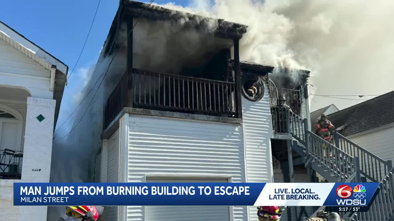 New Orleans man jumps from second floor of home to escape house fire