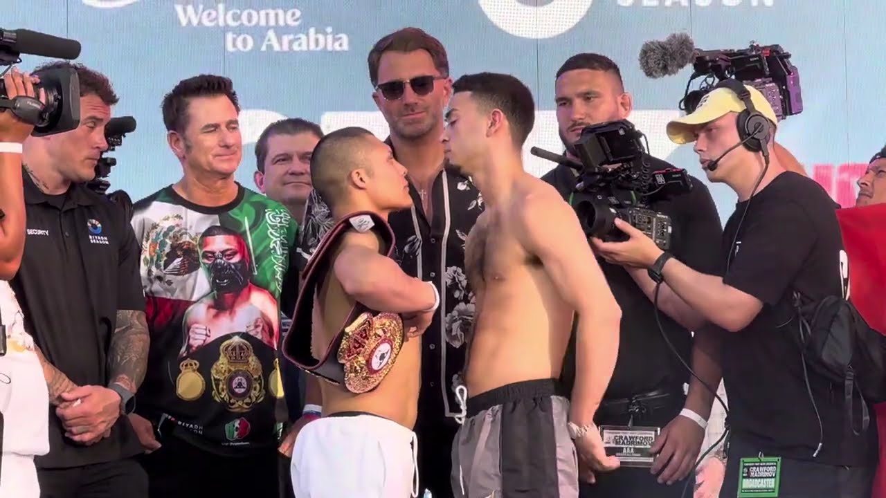 Isaac 'Pitbull' Cruz vs. Jose 'Rayo' Valenzuela weigh-in and face off ...