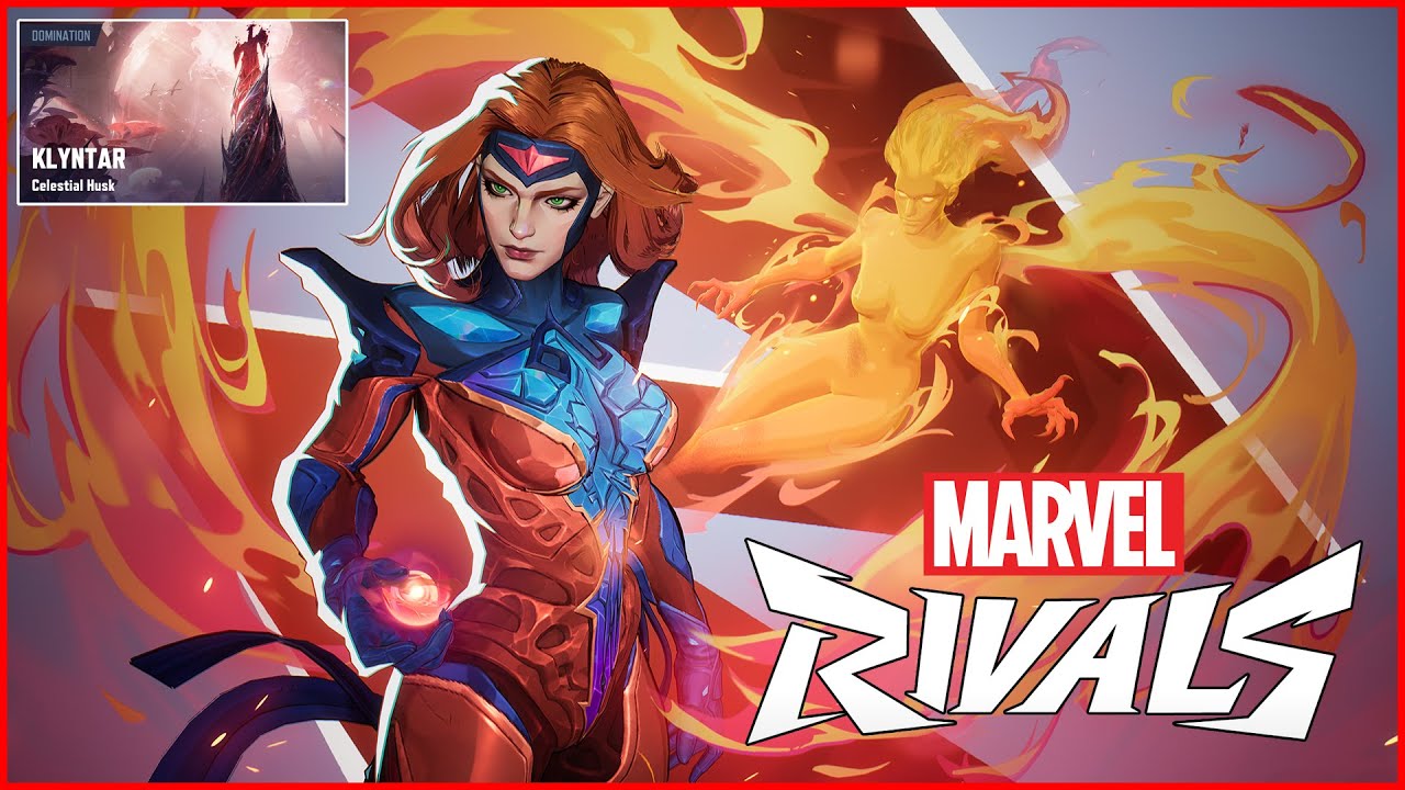 Marvel Rivals the Phoenix Jean Grey gameplay (Klyntar Celestial Husk map)