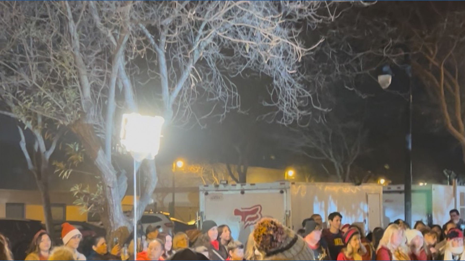 Christmas movie brings crowds to Riverbank