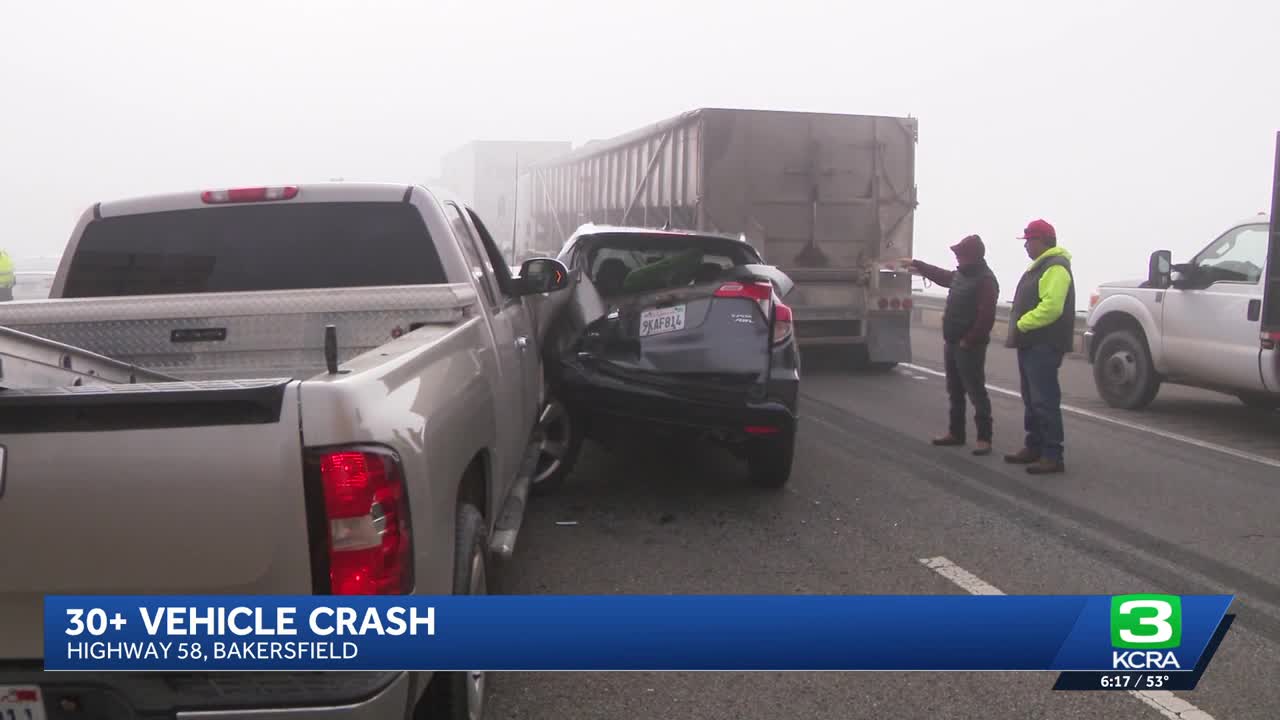 43 cars pile up after freeway crash near Bakersfield, CHP says