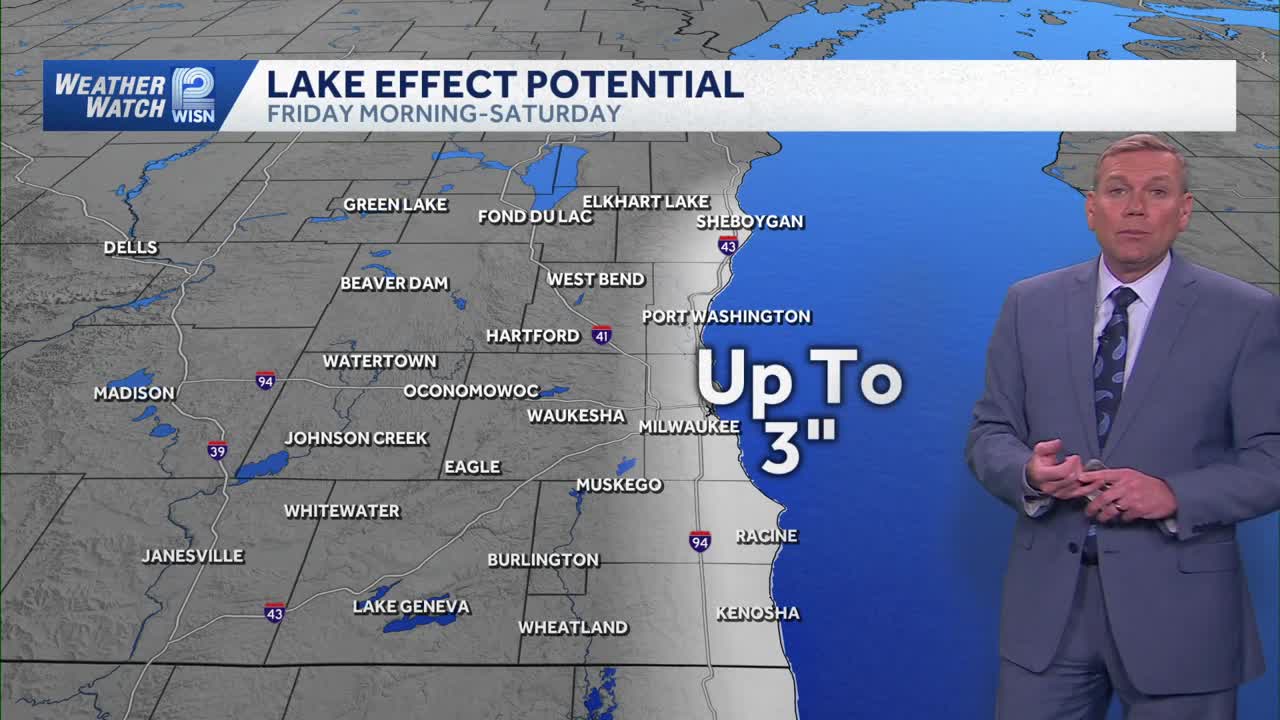 Lake effect snow on Friday and Saturday in SE Wisconsin