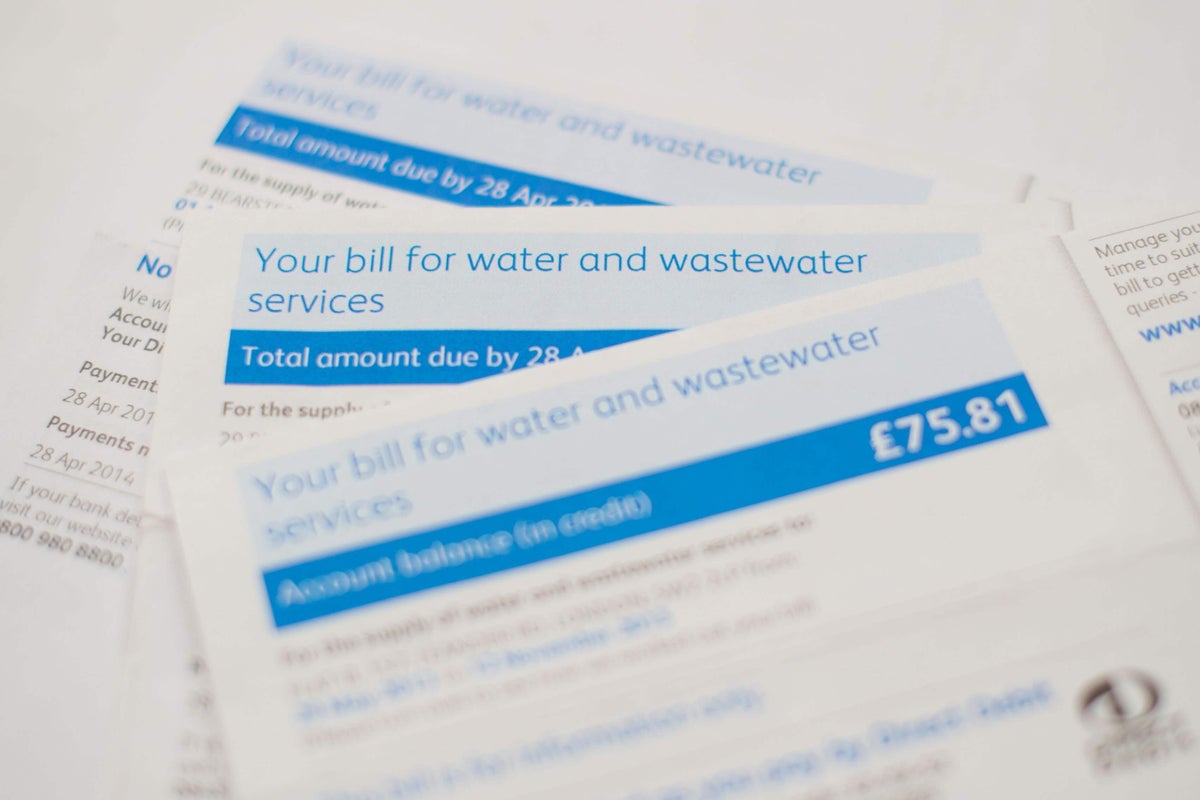Full list of 2026/27 water bill increases by company