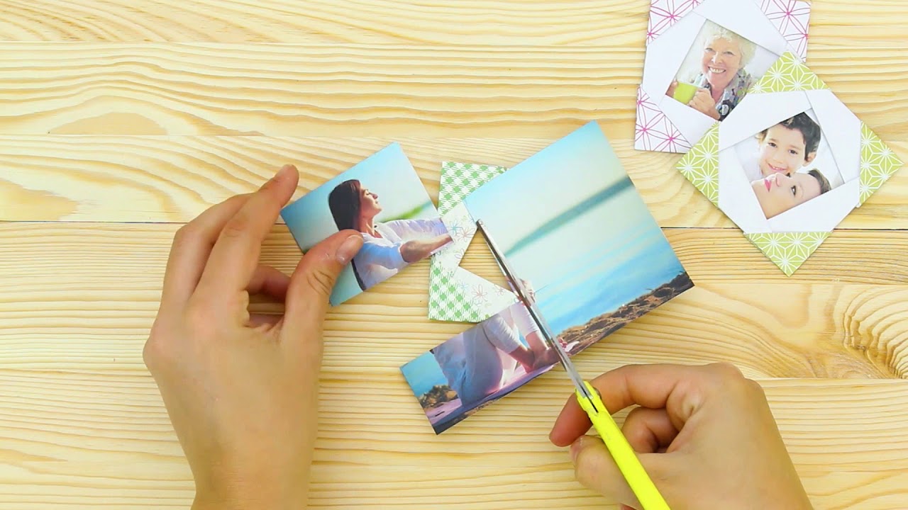 Charming origami photo frames