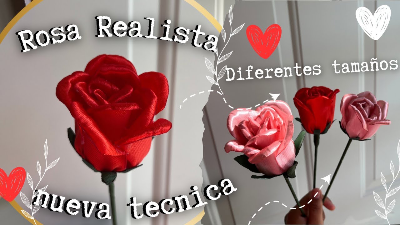Tutorial rosa realista en diferentes tamaños paso a paso