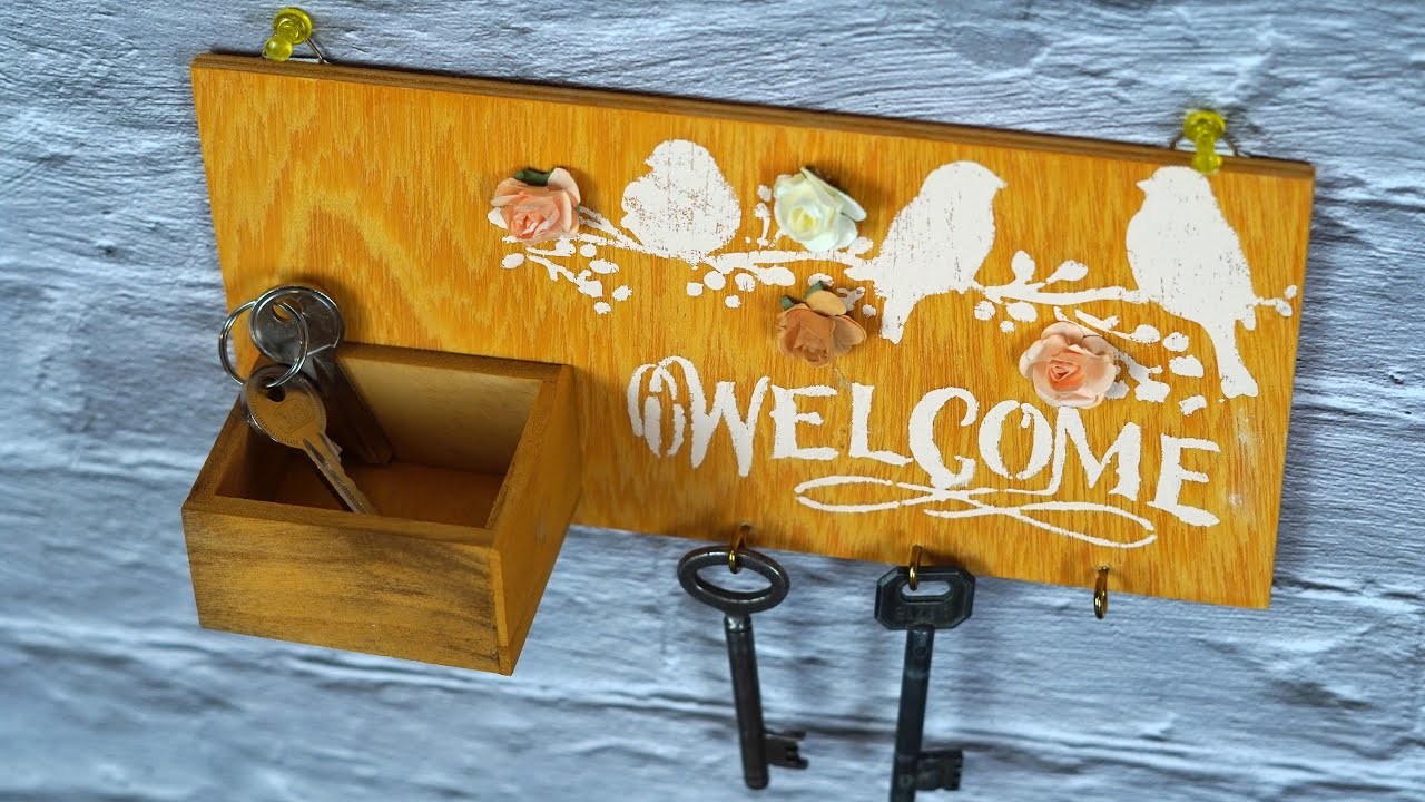 How to make a stenciled key holder