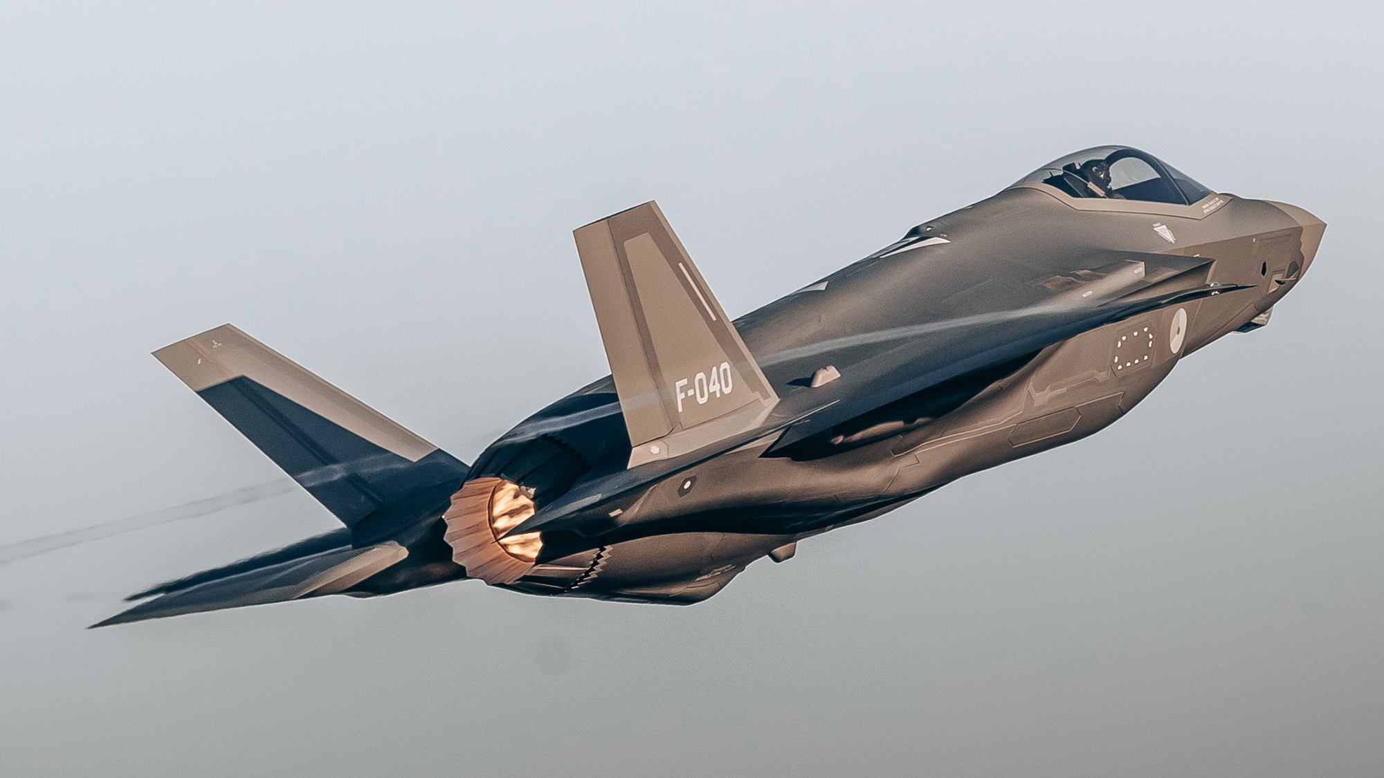 F-35 fighters conduct training operations from Amsterdam's Schiphol Airport