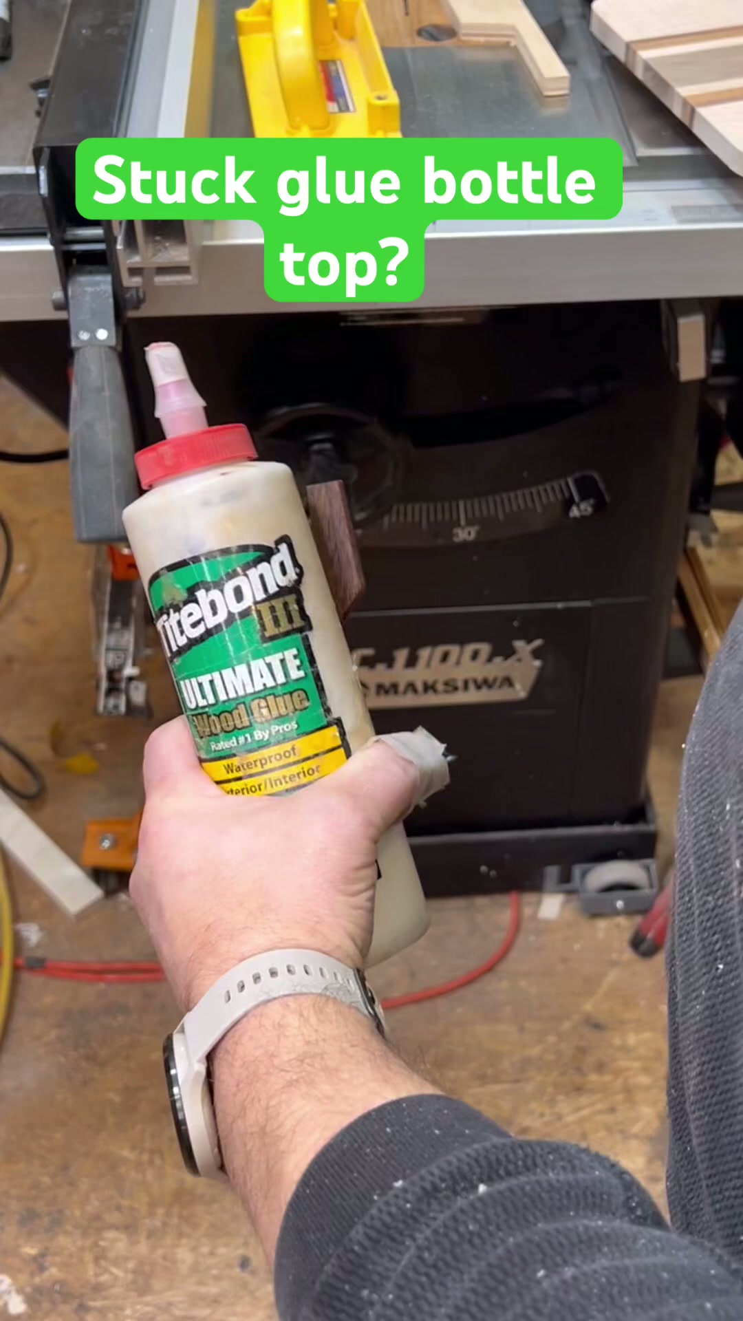 Use this instead of pliers for stick glue bottle tops #woodworking #diy ...