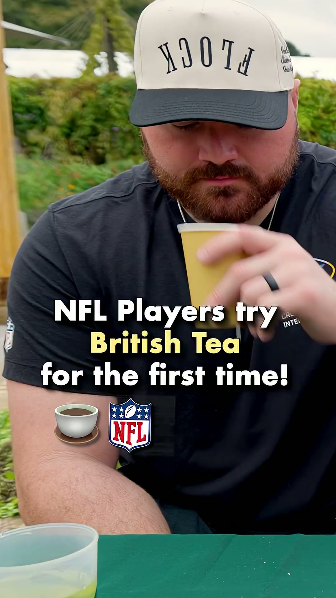 NFL players try British tea for the first time!
