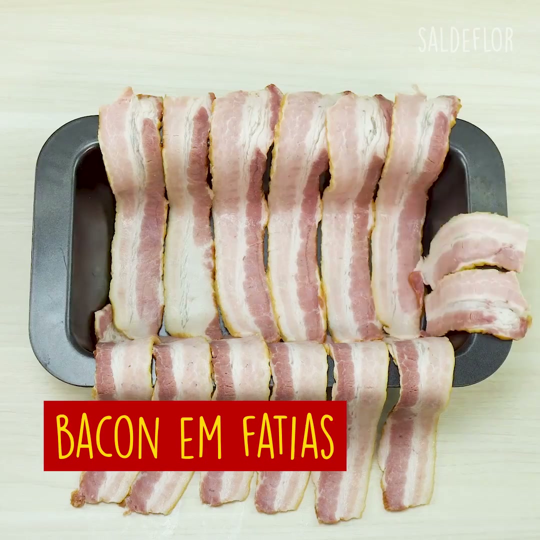 Lasanha à bolonhesa envolvida no bacon | Sal de Flor