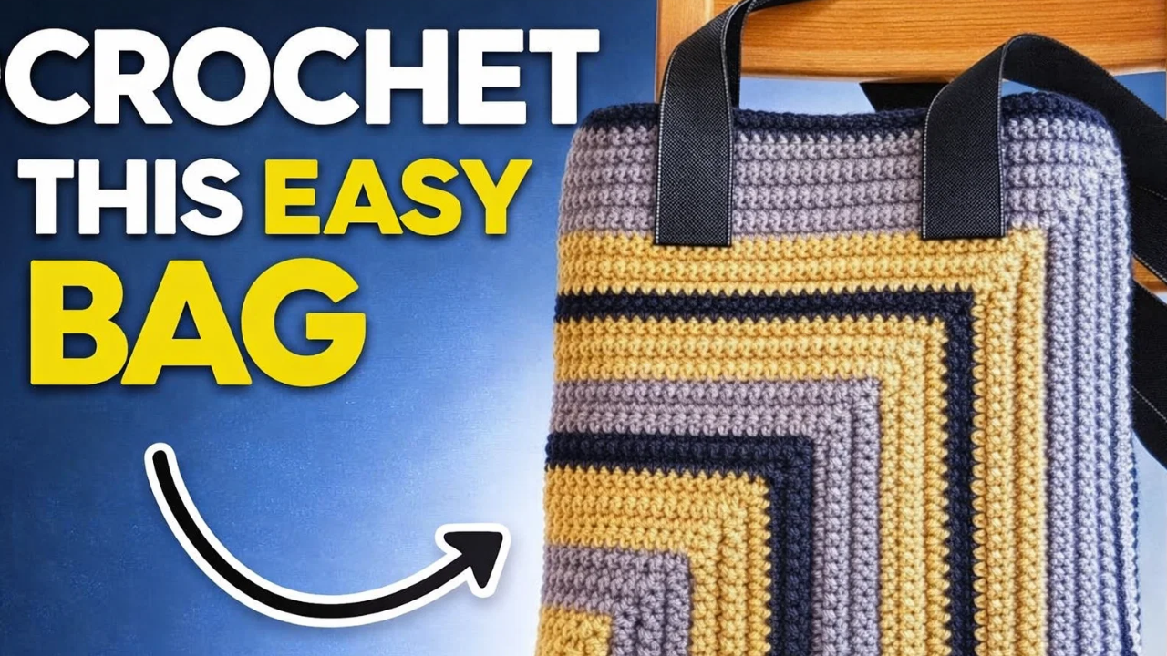 Crochet an easy tote bag step by step perfect for beginners