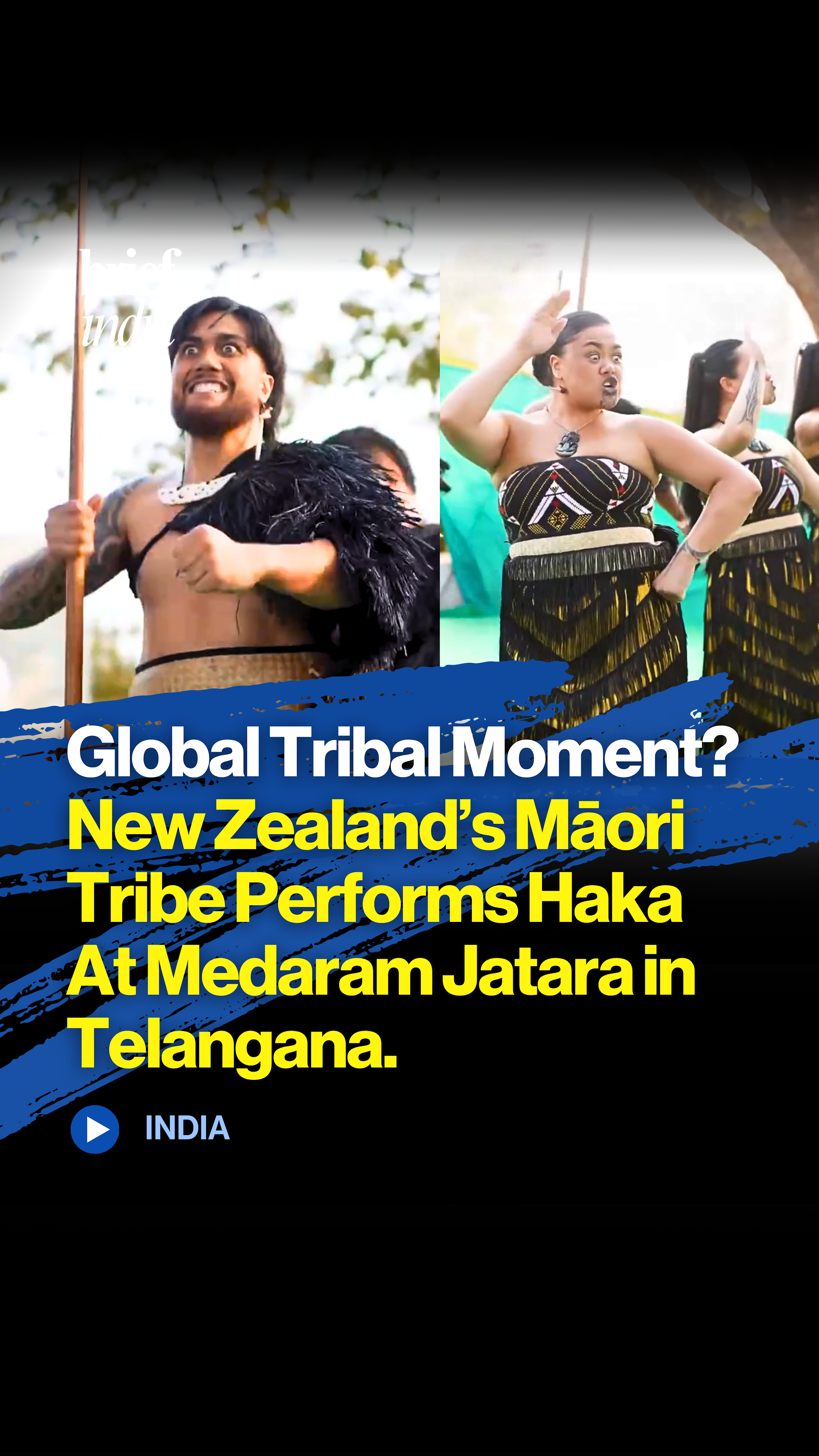 Māori tribe performs traditional haka at Medaram Jatara in Telangana