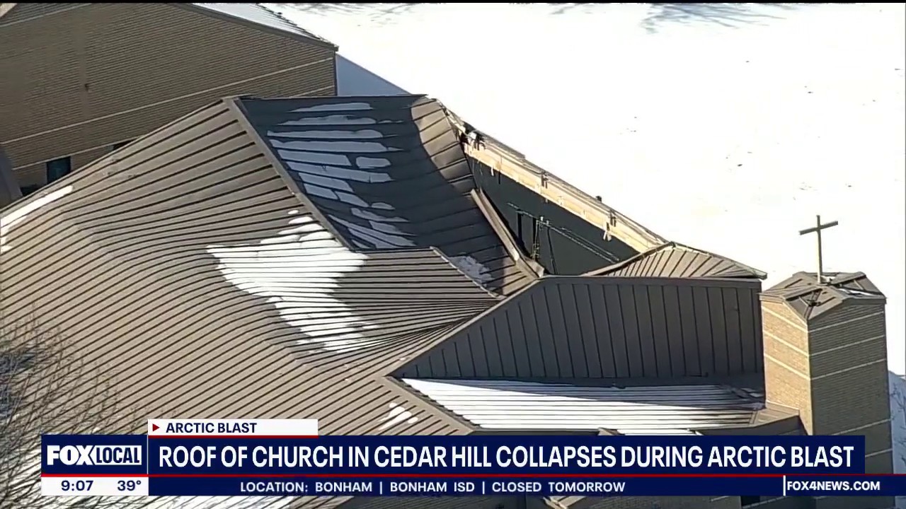 Winter storm causes Cedar Hill church roof to collapse