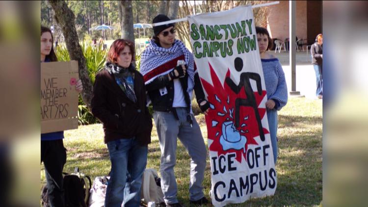 'ICE is not welcome here': UNF students demand 'sanctuary campus' amid ...
