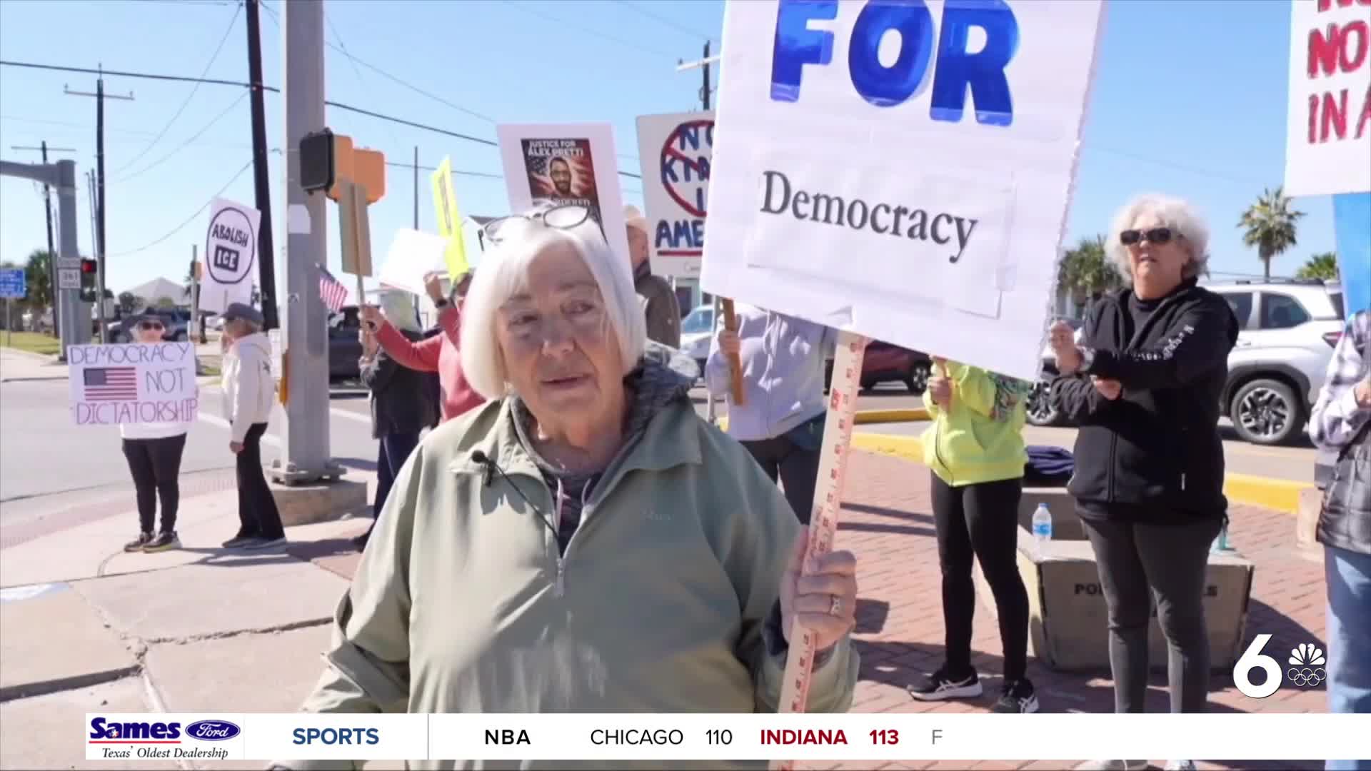 Port Aransas residents protest ICE operations