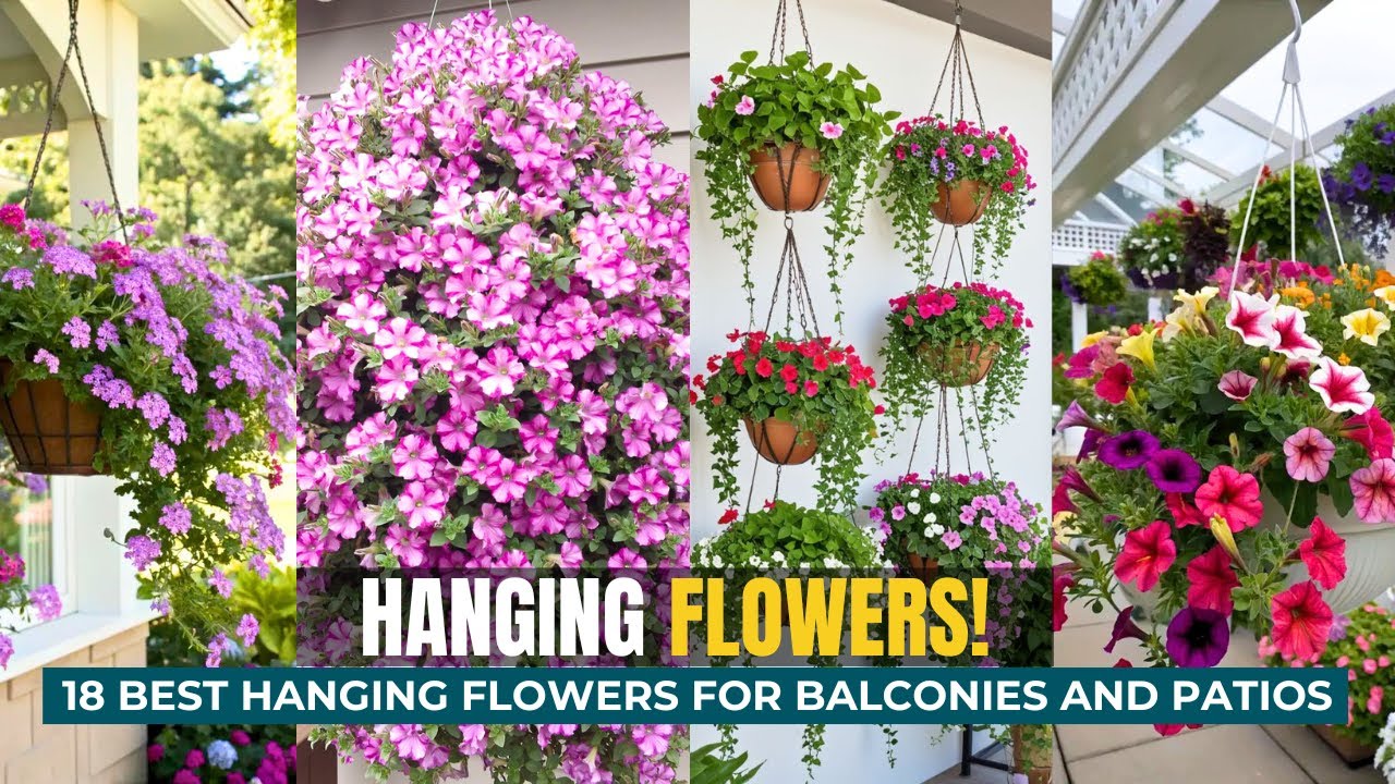 Turn ordinary outdoor areas into paradise with hanging flowers
