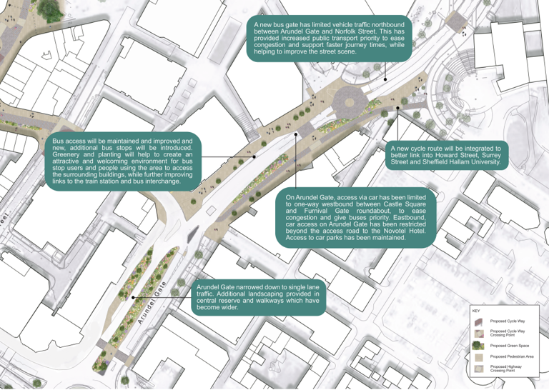 Sheffield cycling: Work starts on cycling 'super route' on Arundel Gate
