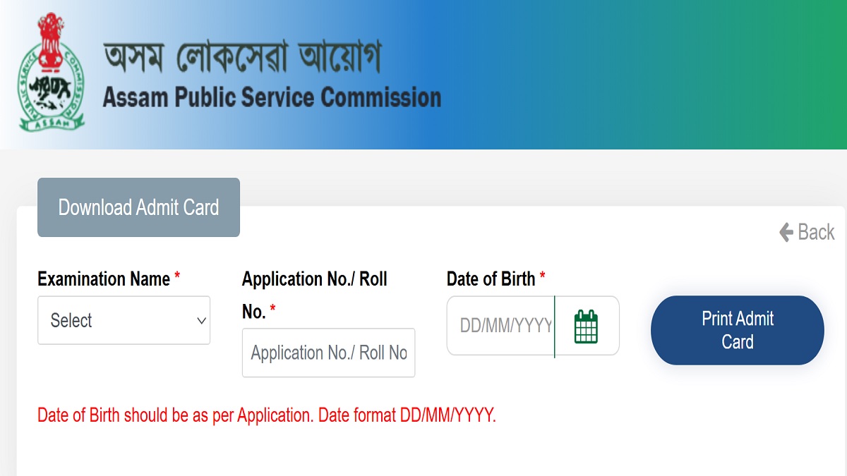 Assam PSC project manager admit card 2026 released at apsc.nic.in ...