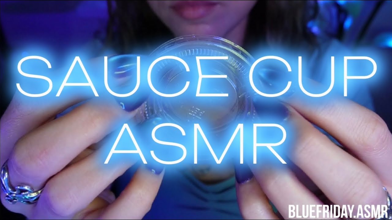 Sauce cup ASMR relaxing tapping & pouring sounds