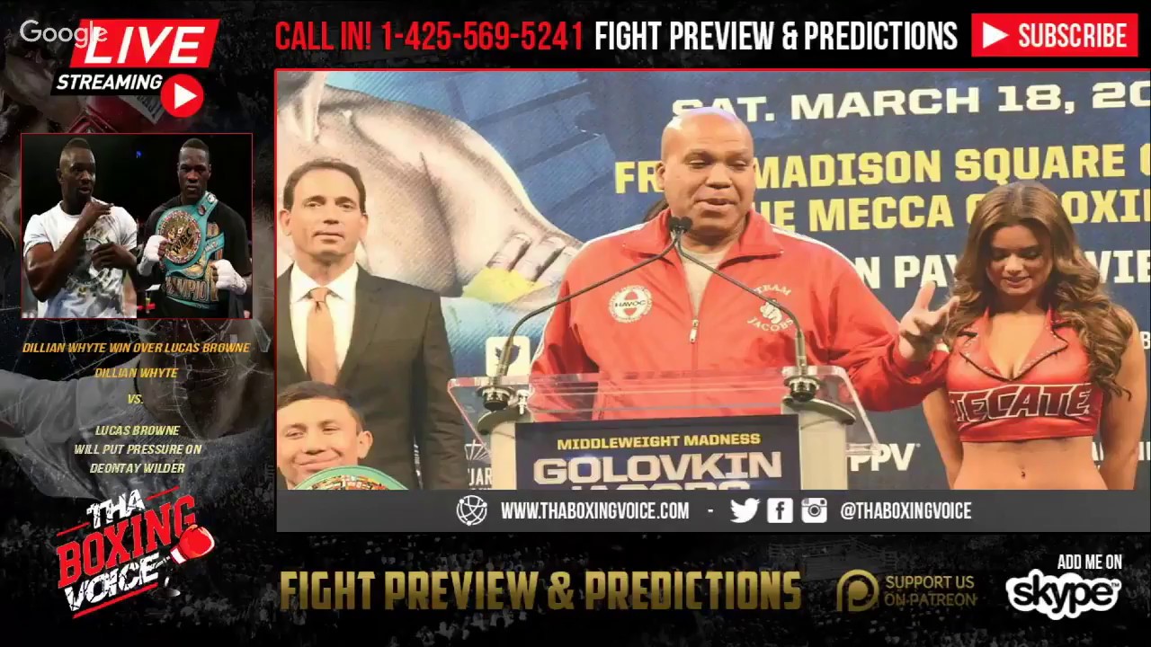 Live! Andre Rozier trainer of Daniel Jacobs talks Charlo backing down ...