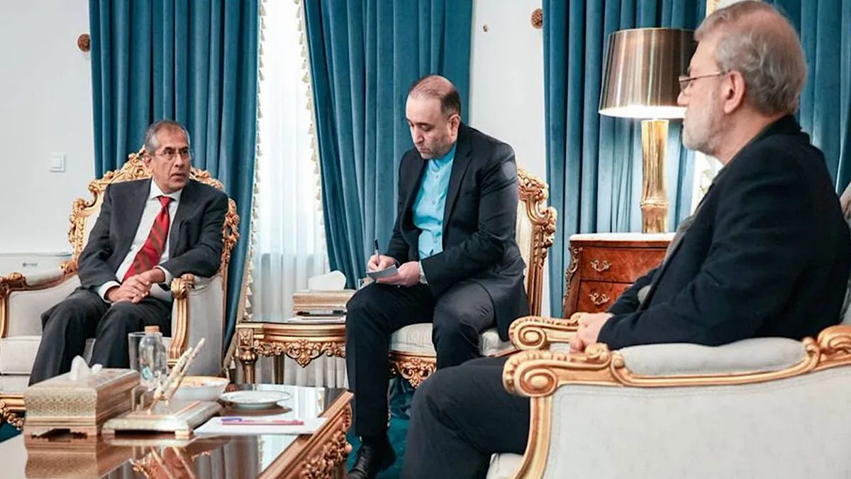 Iran's Ali Larijani holds talks with Deputy NSA Pavan Kapoor in Mumbai