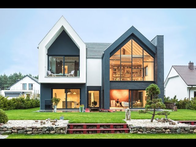 Two blocks form a cozy family home in Poland