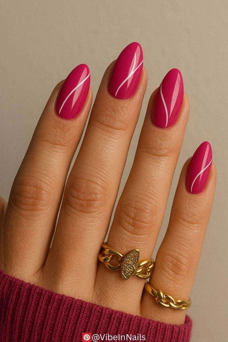 7 inspirasi nail art nuansa fuchsia yang fresh dan feminin