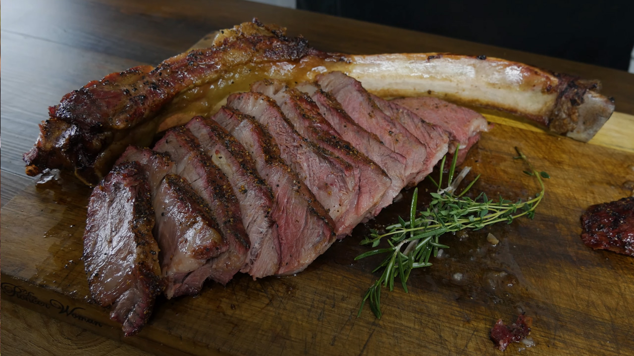 Smoked tomahawk ribeye steak recipe