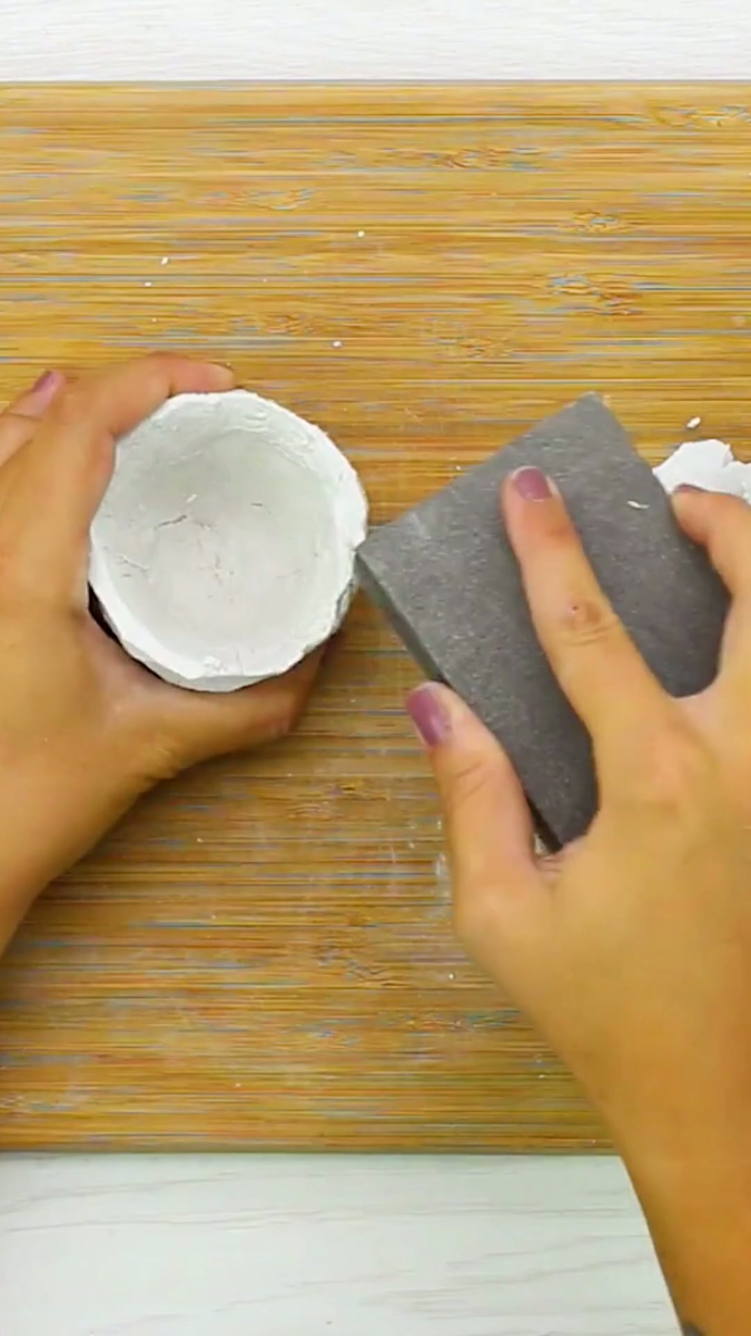 DIY air dry clay planter project #airdryclay #diycrafts