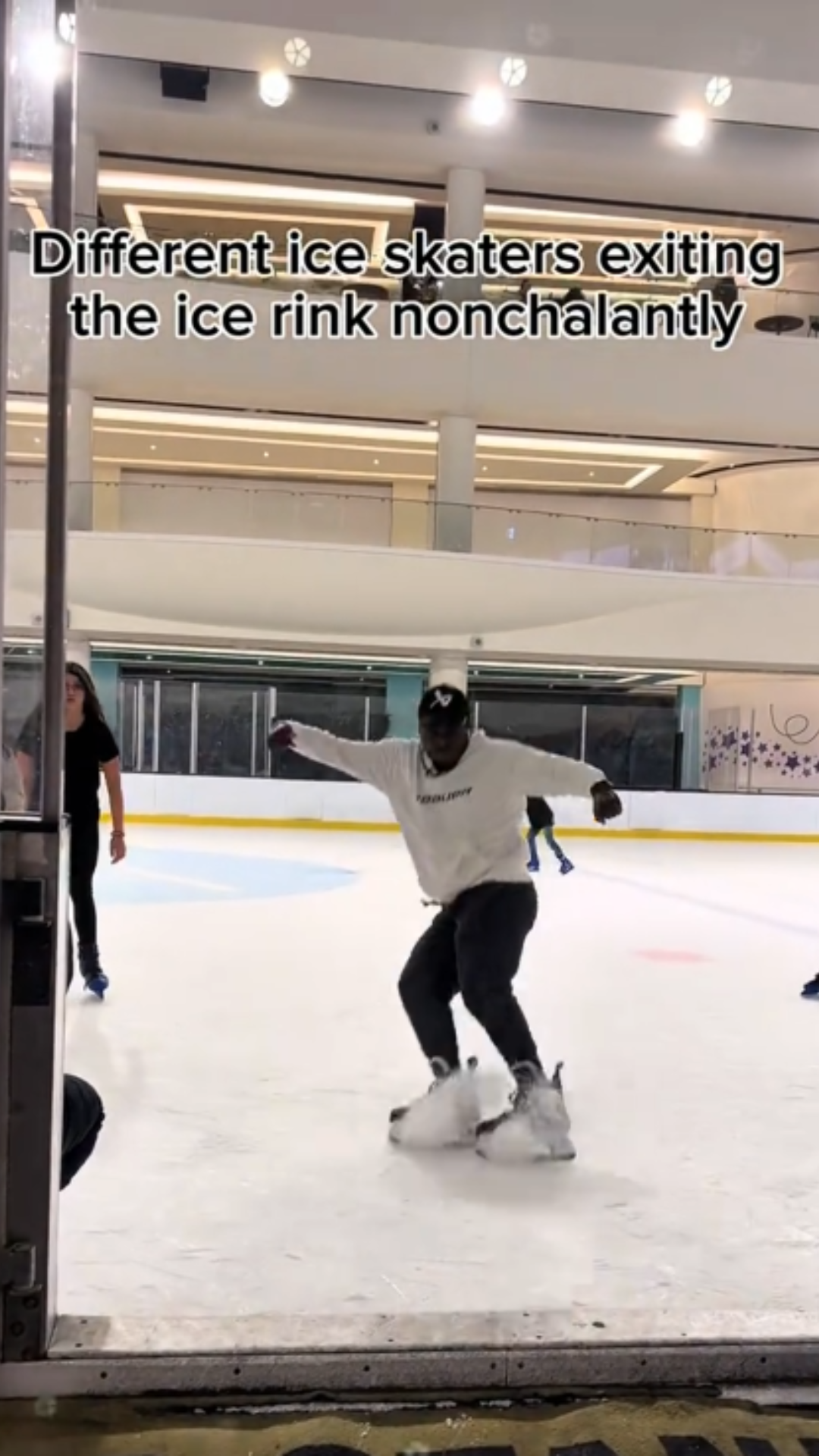 Who had the best nonchalant exit on the ice?