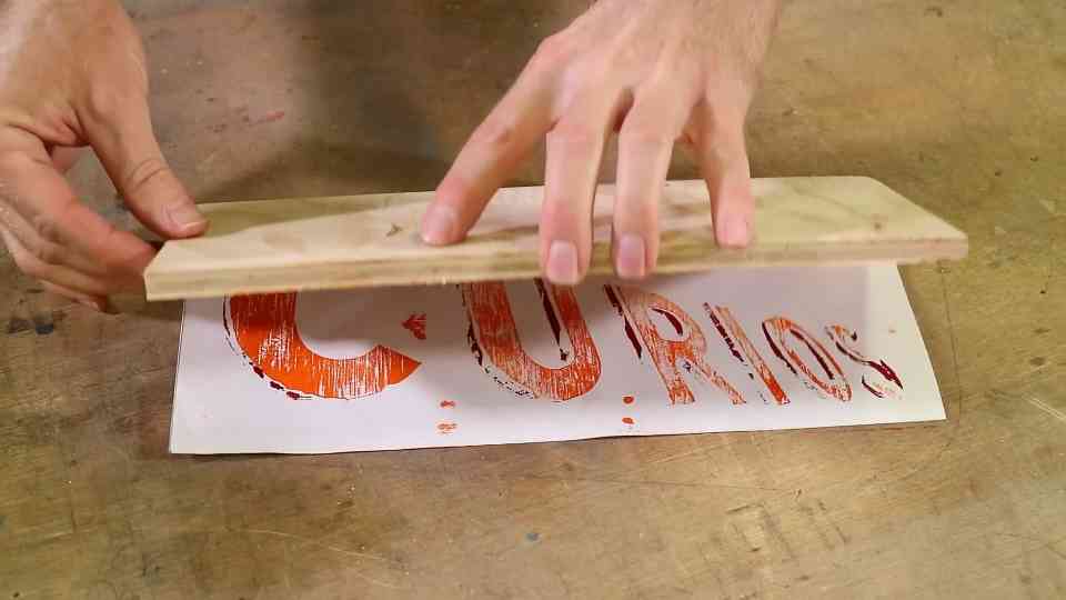 Multicolor block prints with plywood & spray paint