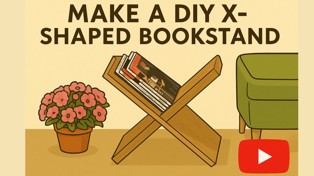 DIY X-frame magazine rack | Easy & stylish wood project for beginners