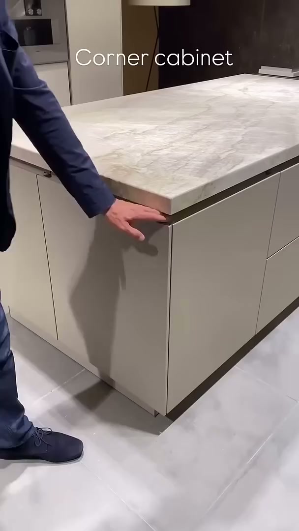 Genius rotating island corner cabinet for space saving! #spacesaving