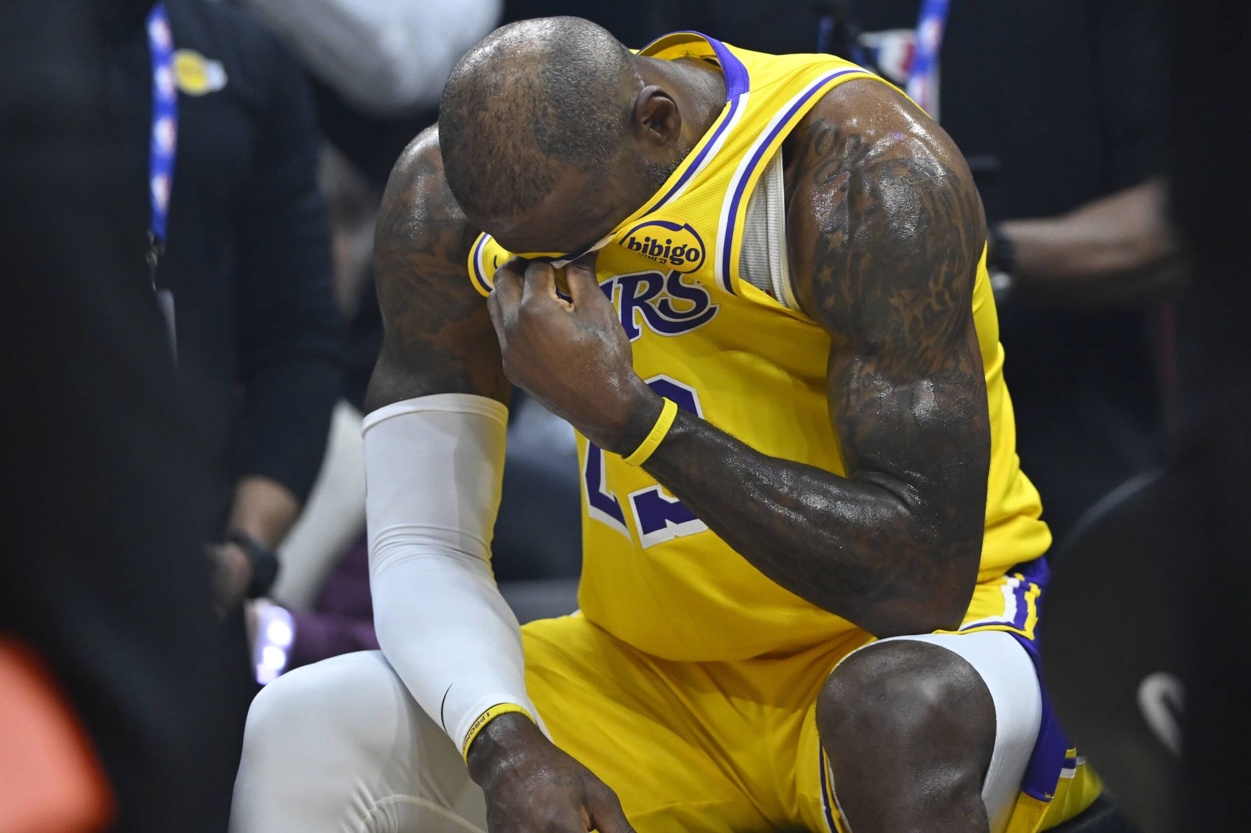 LeBron James tears up during tribute video; is this his last game in ...