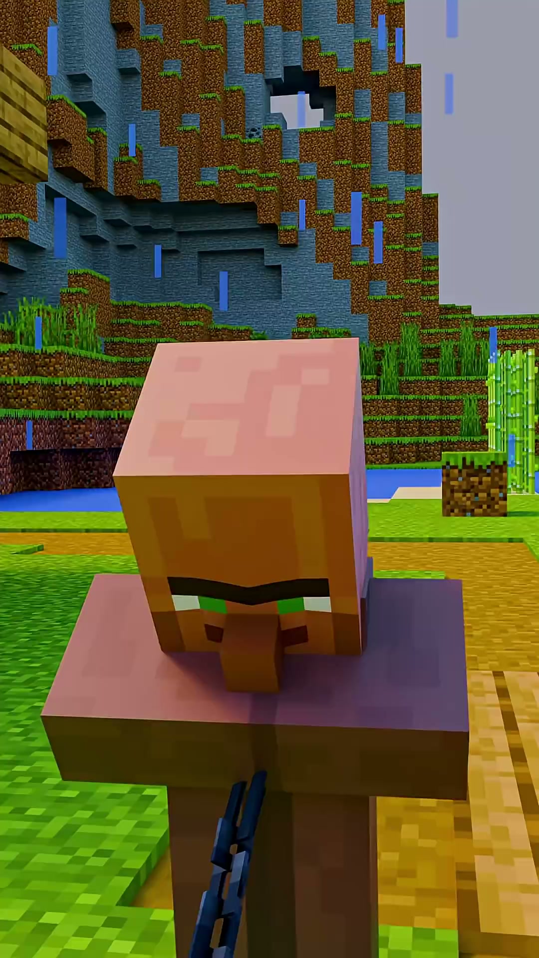 Minecraft baby iron golem vs evil villager satisfying 3D animation ...