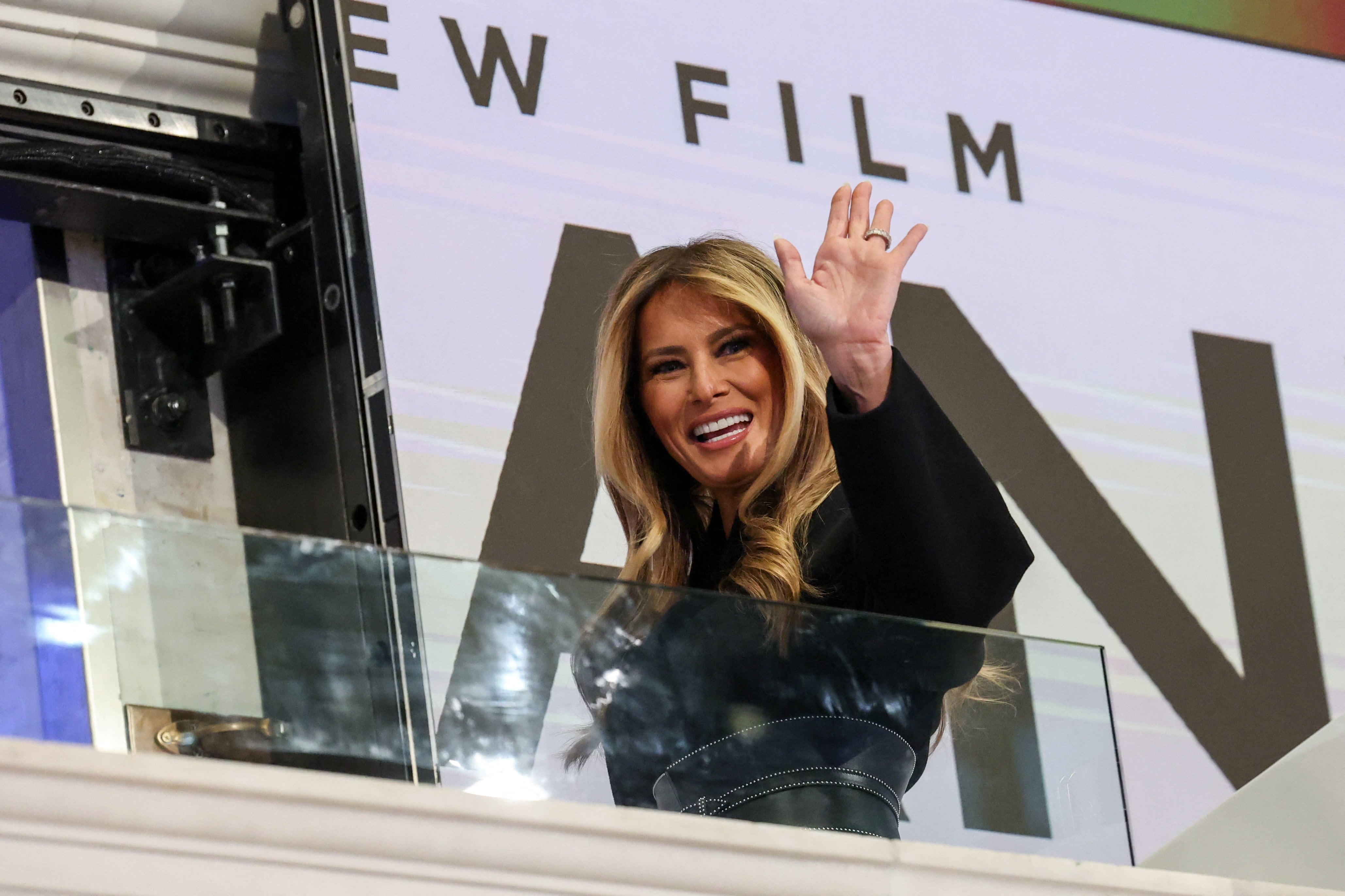 Reclusive first lady Melania Trump promotes documentary at NYSE
