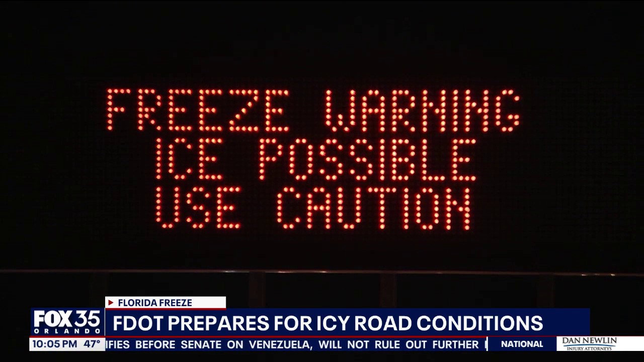 Florida cold snap raises concern for icy roads