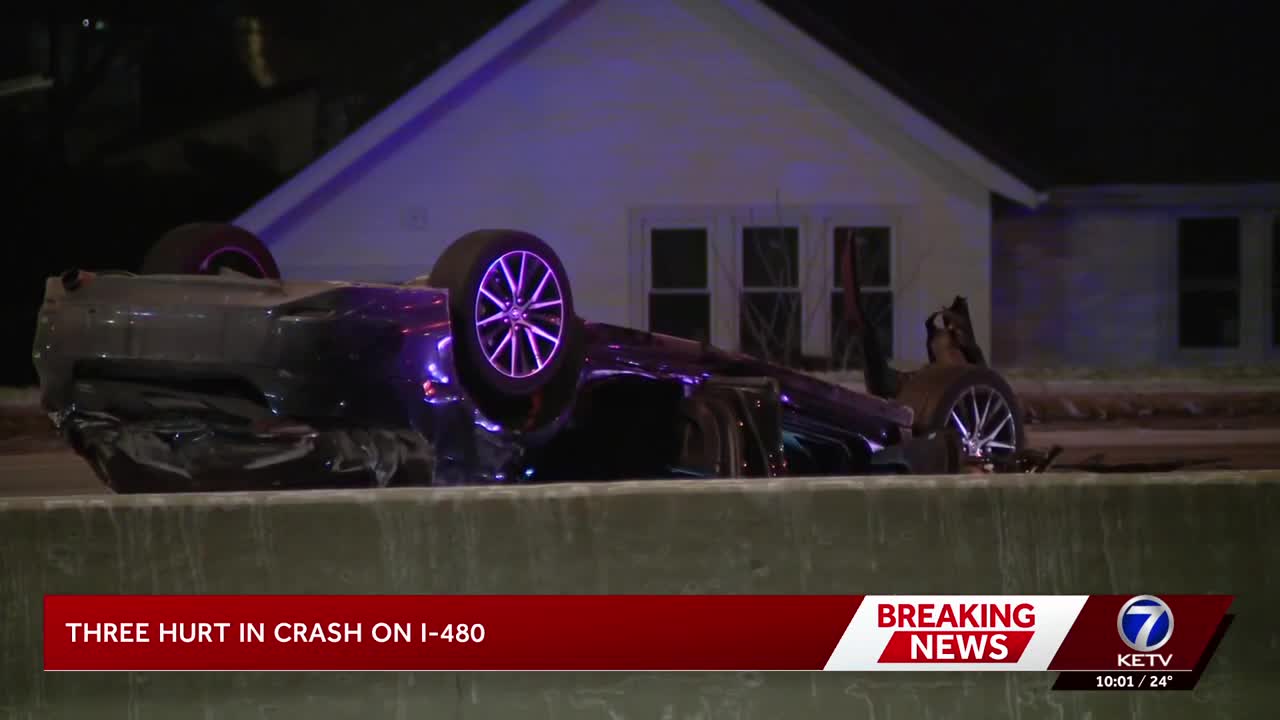 Omaha crash injures multiple people, closes part of Interstate 480