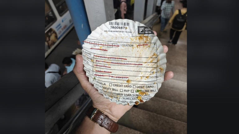 Man spots bank details on street food paper plate, internet flags data ...