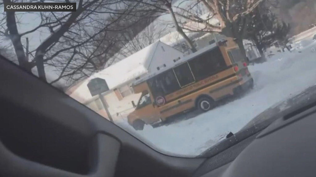 Parents concerned after school buses get stuck on snow-covered ...