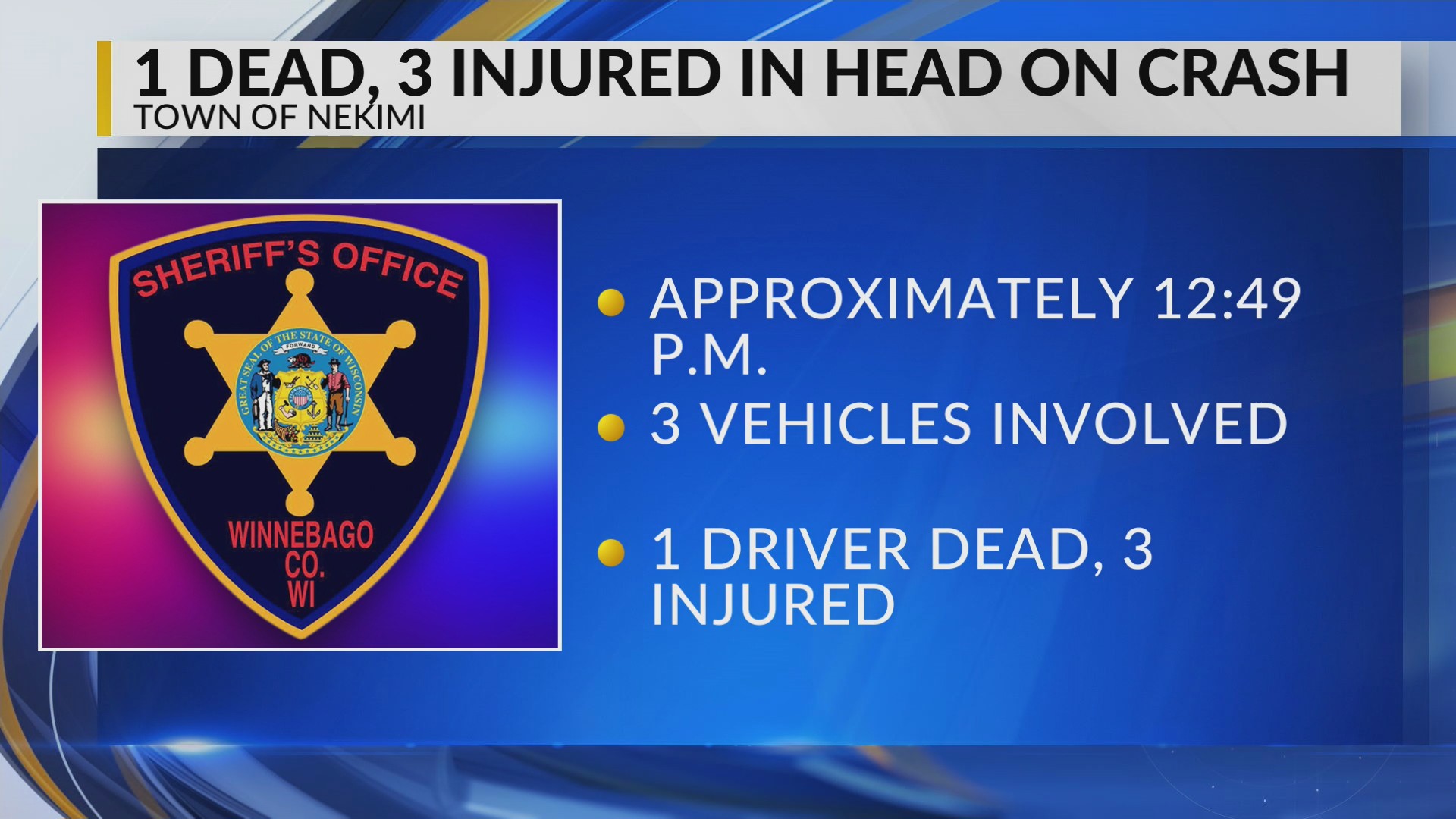 Serious 3-vehicle crash in Winnebago County kills one, another in ...