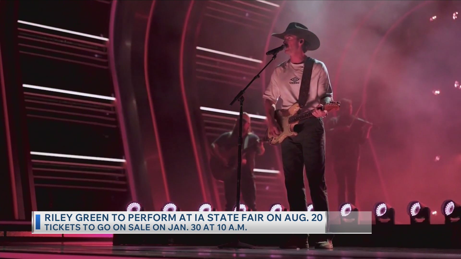 Riley Green to perform at Iowa State Fair on August 20