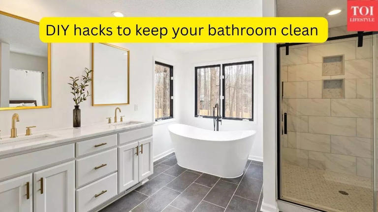 3 easy DIY hacks to keep your bathroom clean and shiny using a half ...