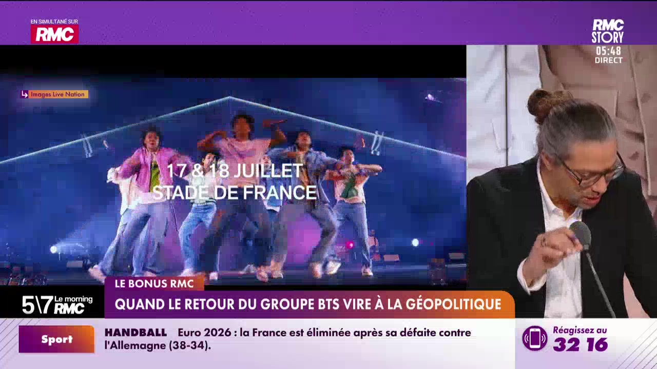 Le bonus RMC : quand le retour du groupe BTS vire à la géopolitique - 29/01