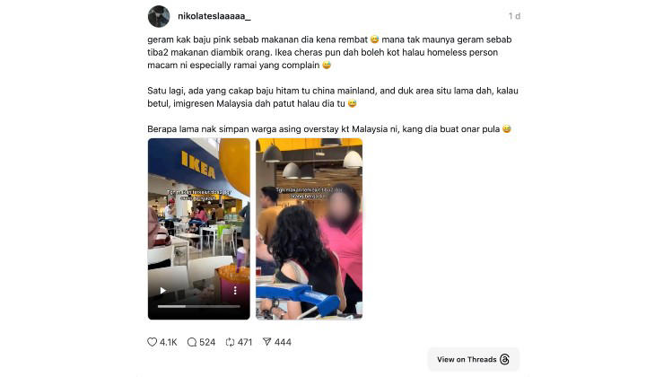 [Watch] Woman confronts stranger at IKEA Cheras over stolen food; video ...