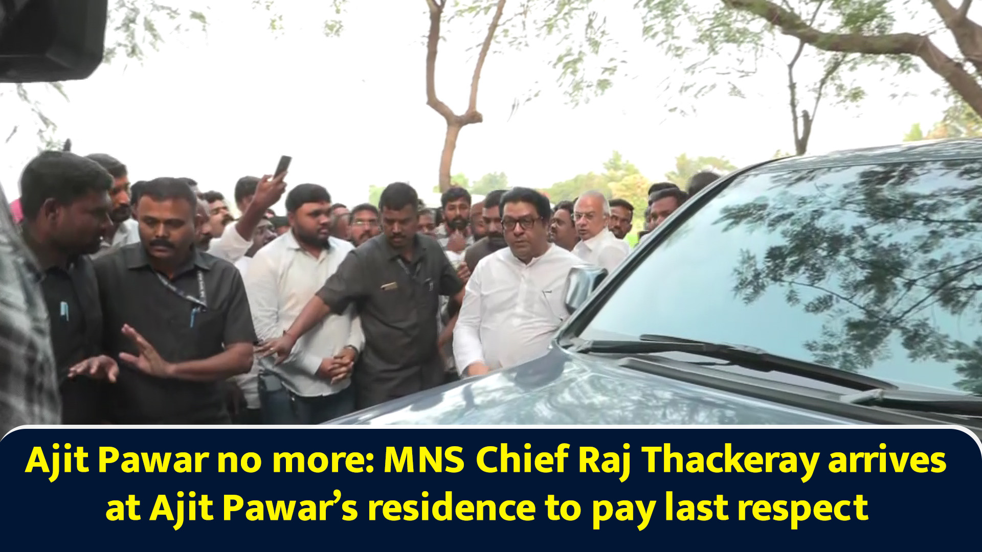 Ajit Pawar no more: MNS Chief Raj Thackeray arrives at Ajit Pawar’s ...