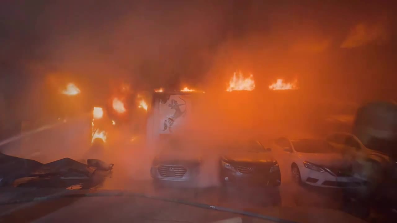 Residents evacuated as fire rips through building in Indiana