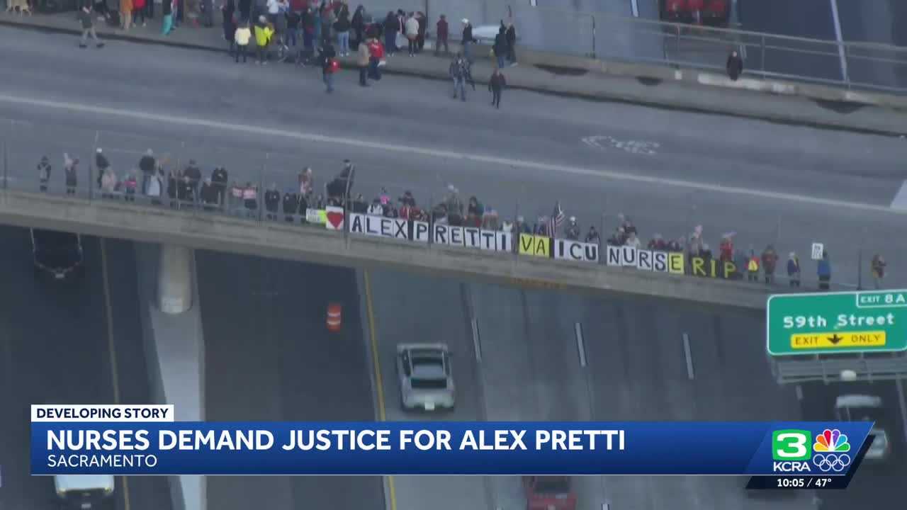 Sacramento nurses honor Alex Pretti as part of nationwide demonstrations